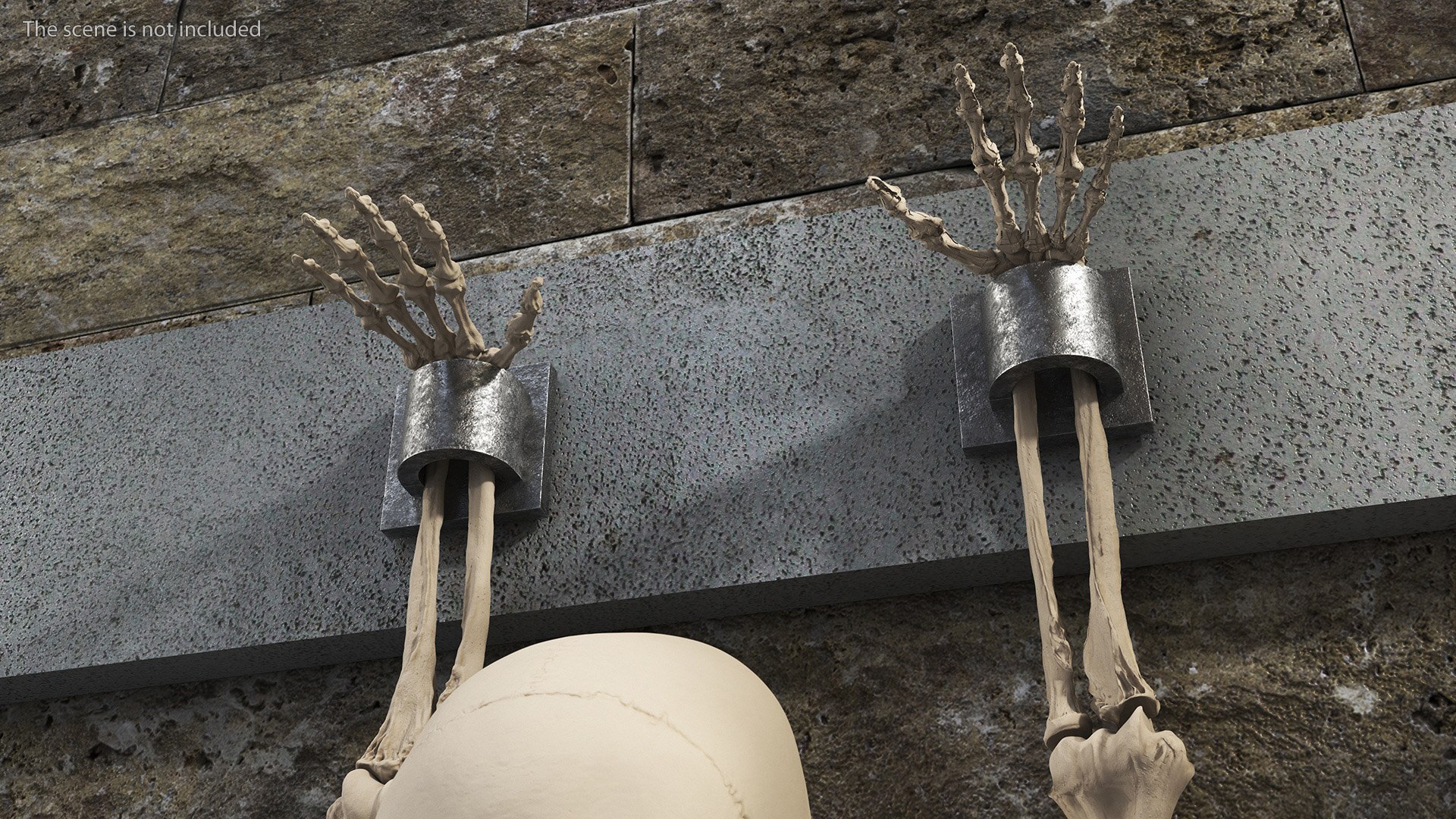 Human Male Remains Skeleton Shackled Model - TurboSquid 2113224