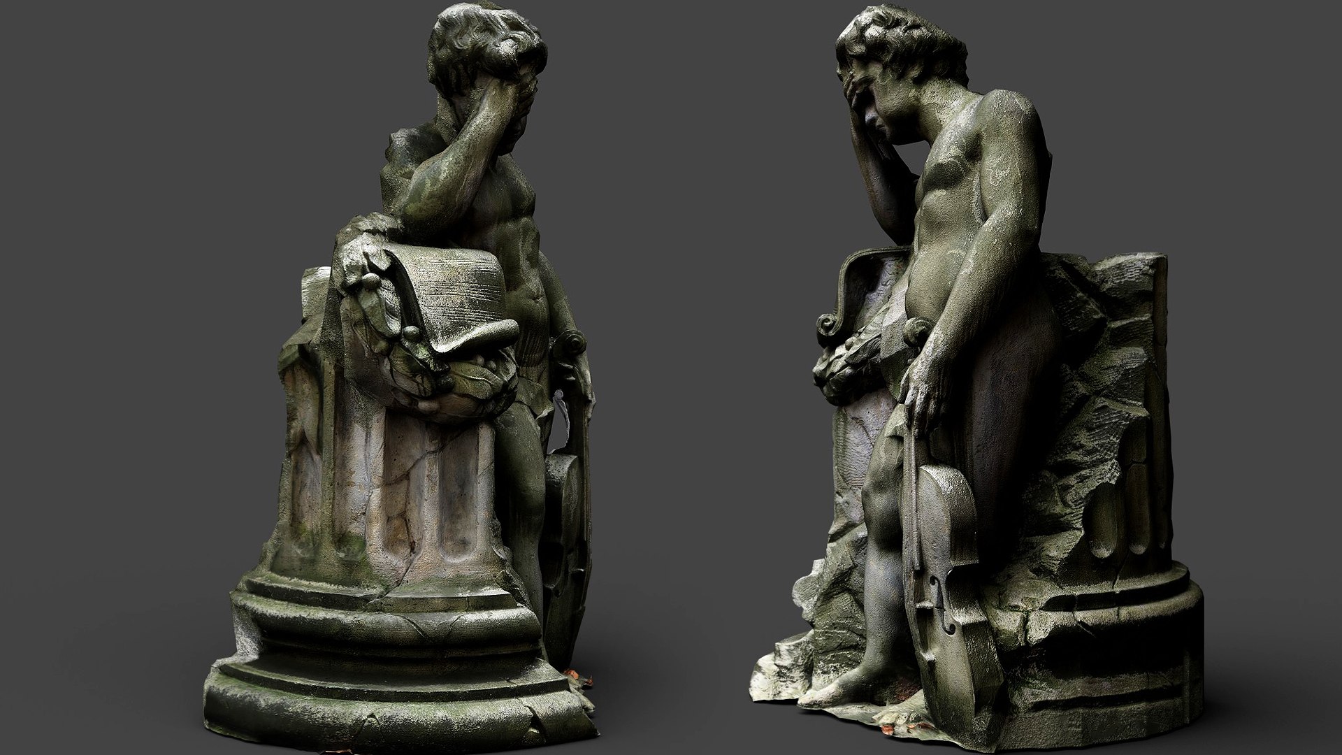 Ancient Figure Mossy Tomb Monument Photogrammetry 3D Model - TurboSquid ...