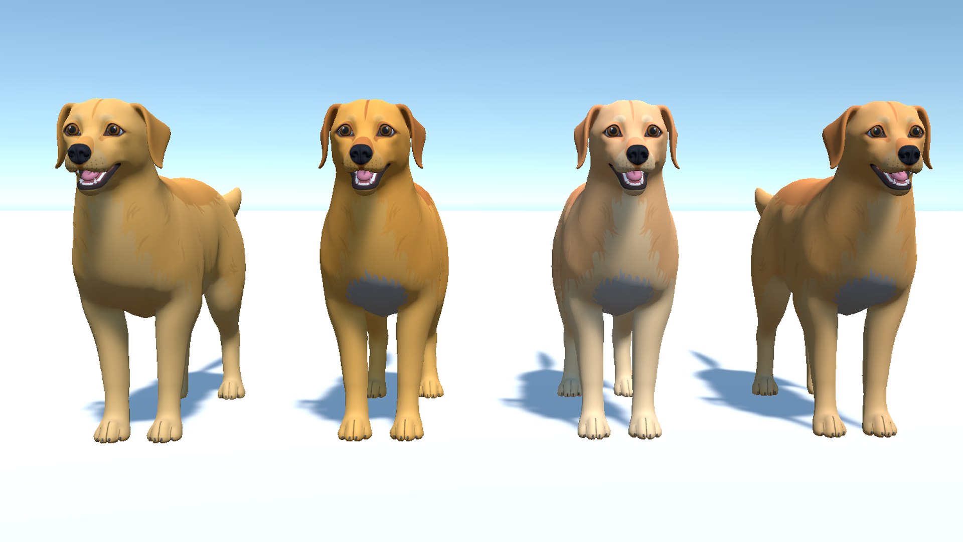 Cartoon Dog - Golden Retriever Model - TurboSquid 2264195