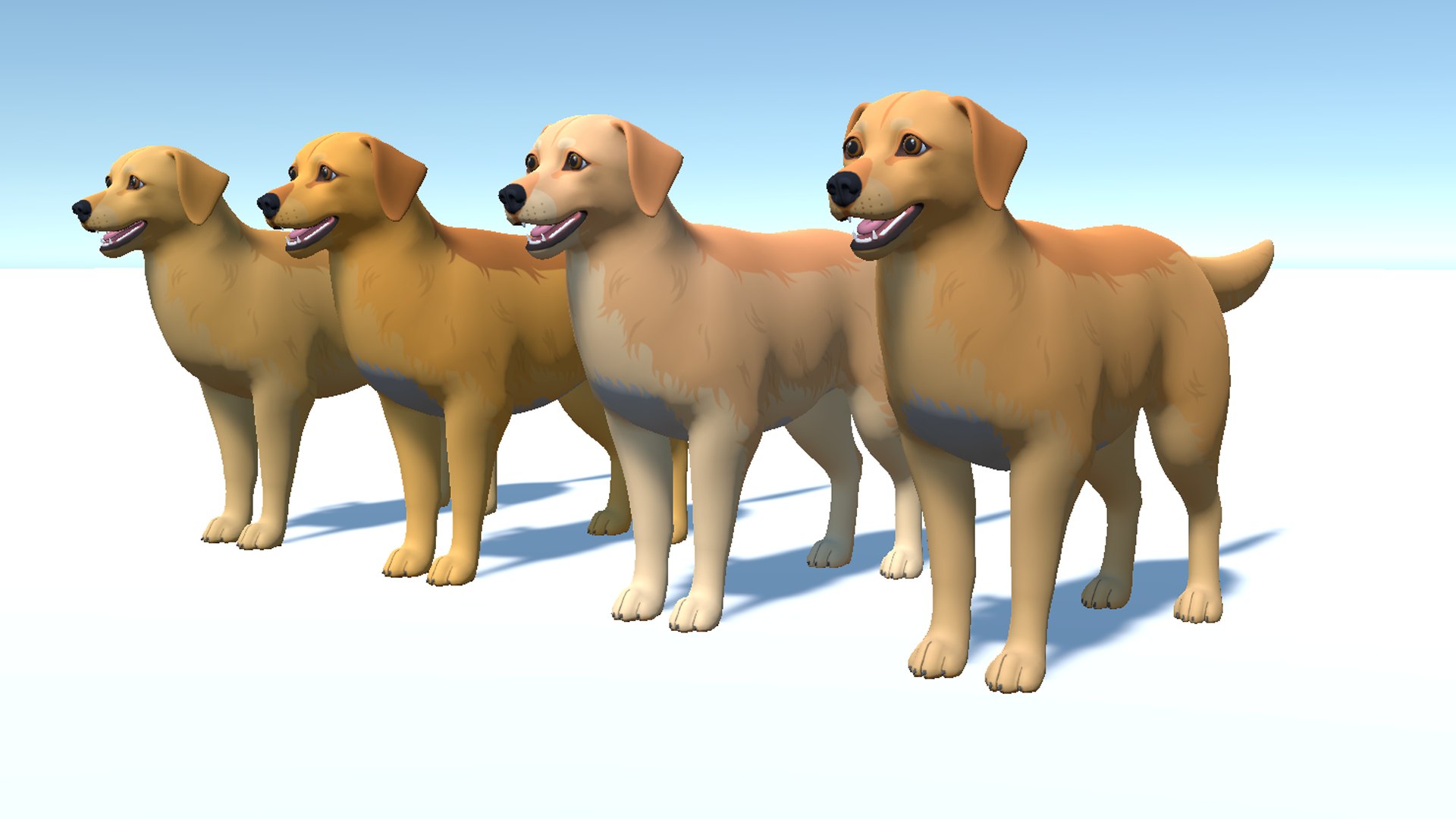 Cartoon Dog - Golden Retriever Model - TurboSquid 2264195