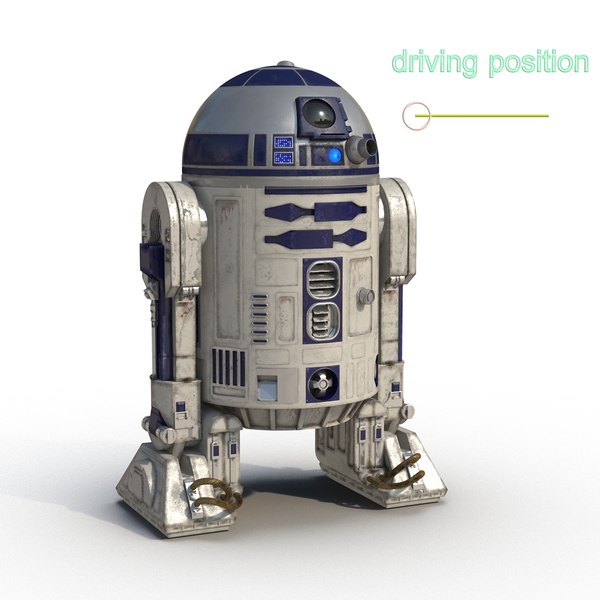 r2 d2 rigged modeled 3d model