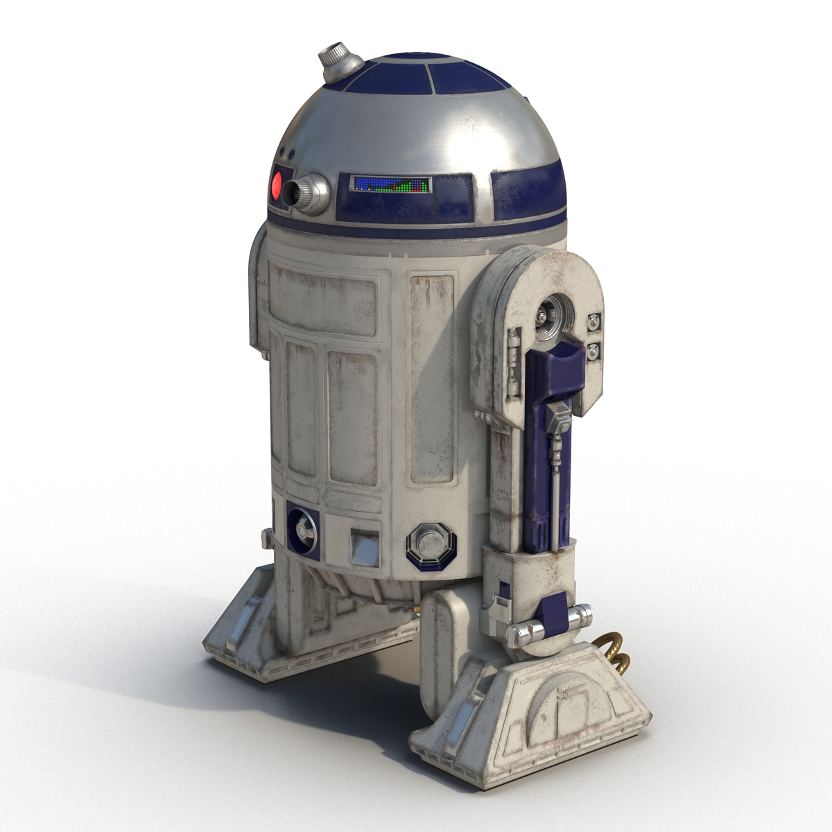 r2 d2 rigged modeled 3d model