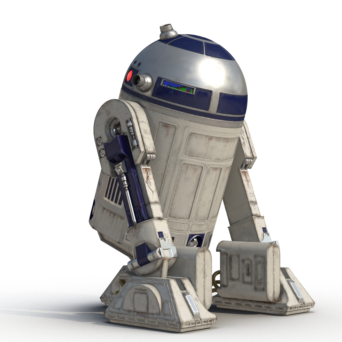 r2 d2 rigged modeled 3d model