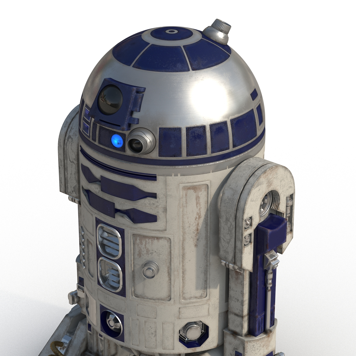 r2 d2 rigged modeled 3d model