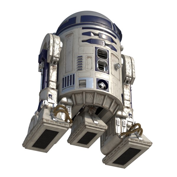 r2 d2 rigged modeled 3d model