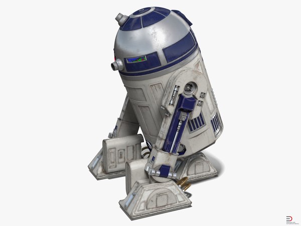 r2 d2 rigged modeled 3d model