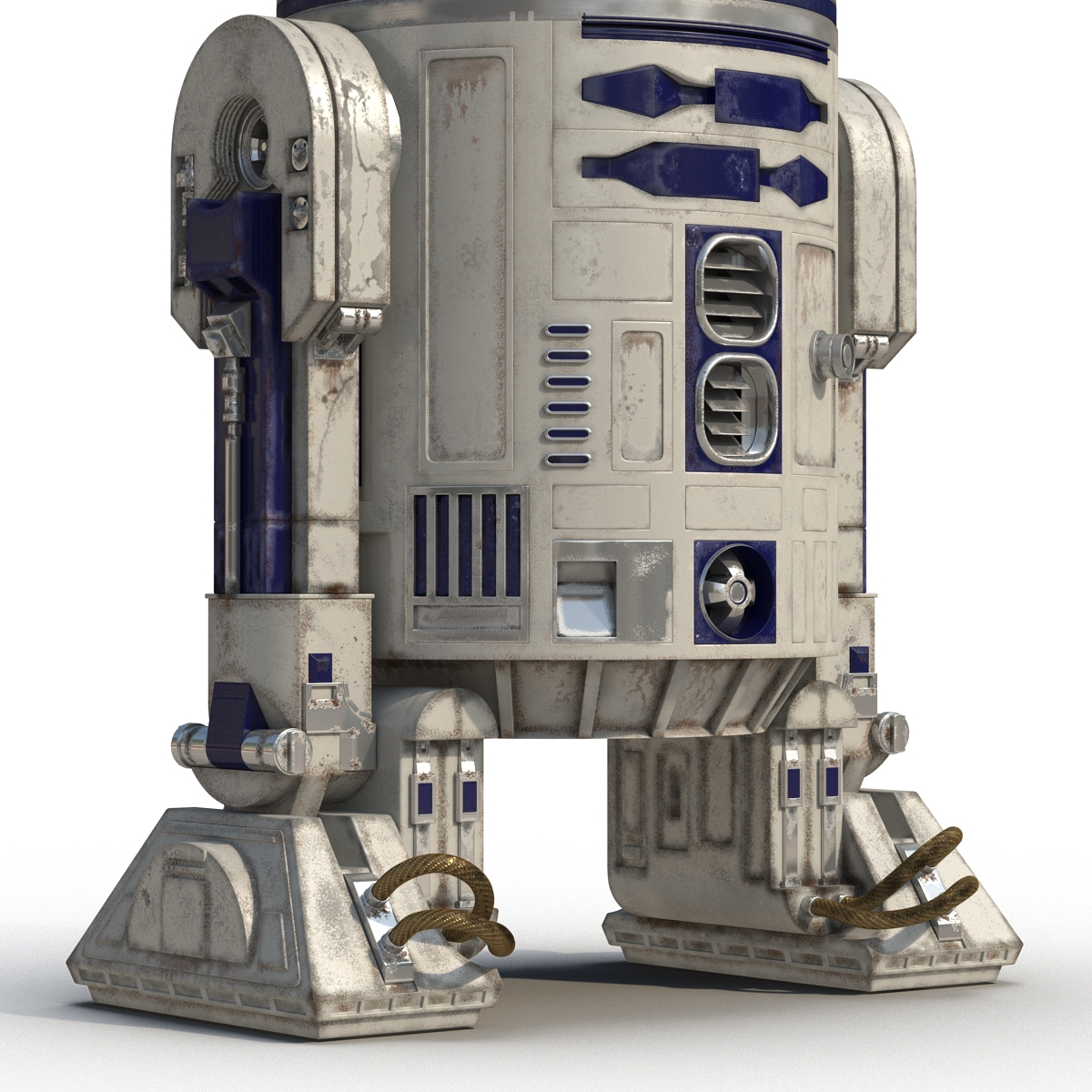 r2 d2 rigged modeled 3d model