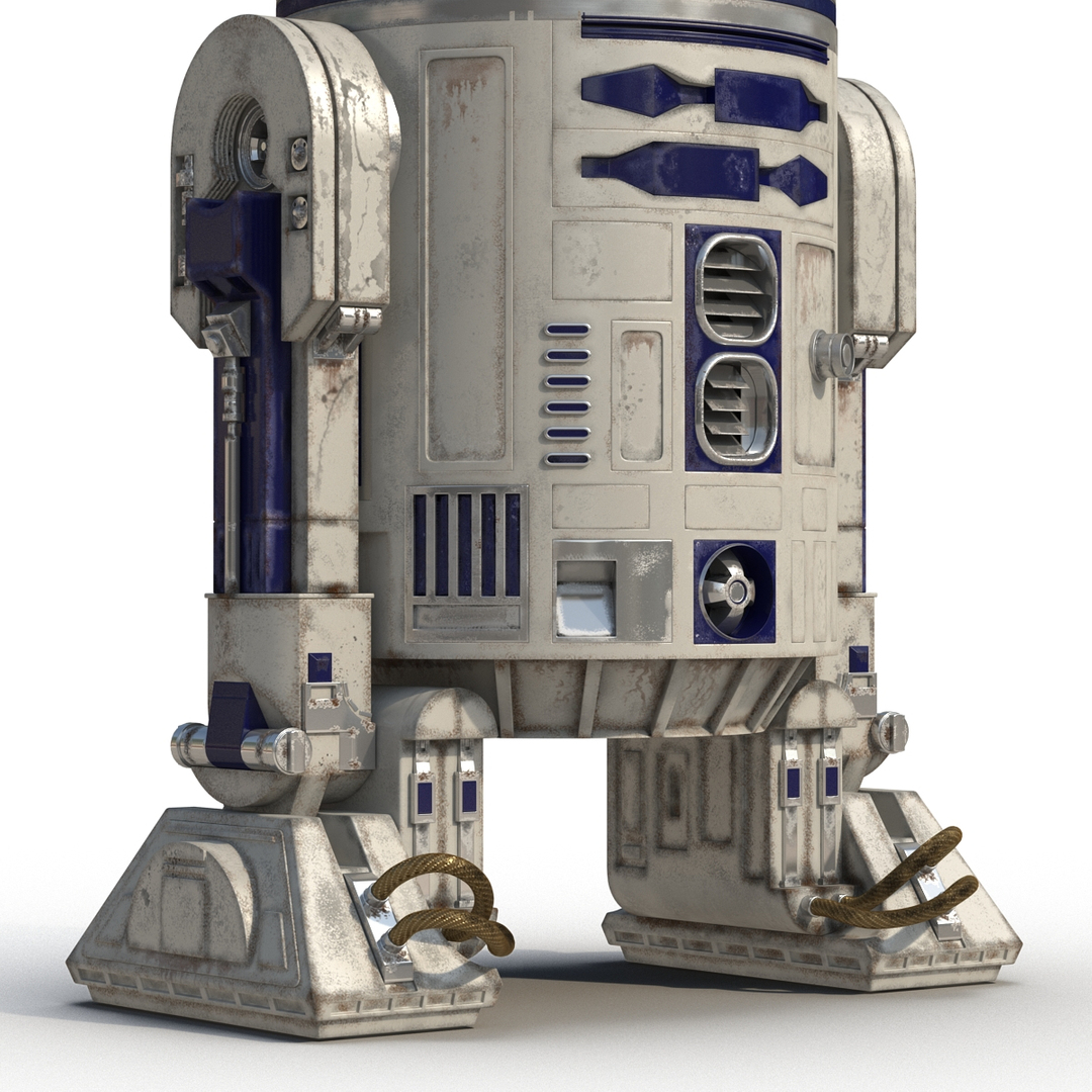 r2 d2 rigged modeled 3d model