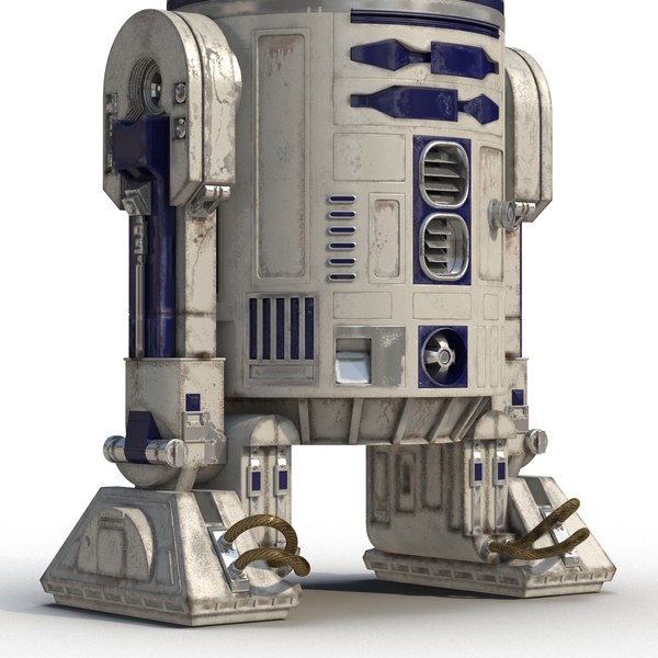 r2 d2 rigged modeled 3d model