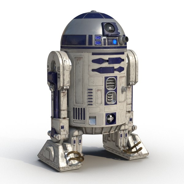 r2 d2 rigged modeled 3d model