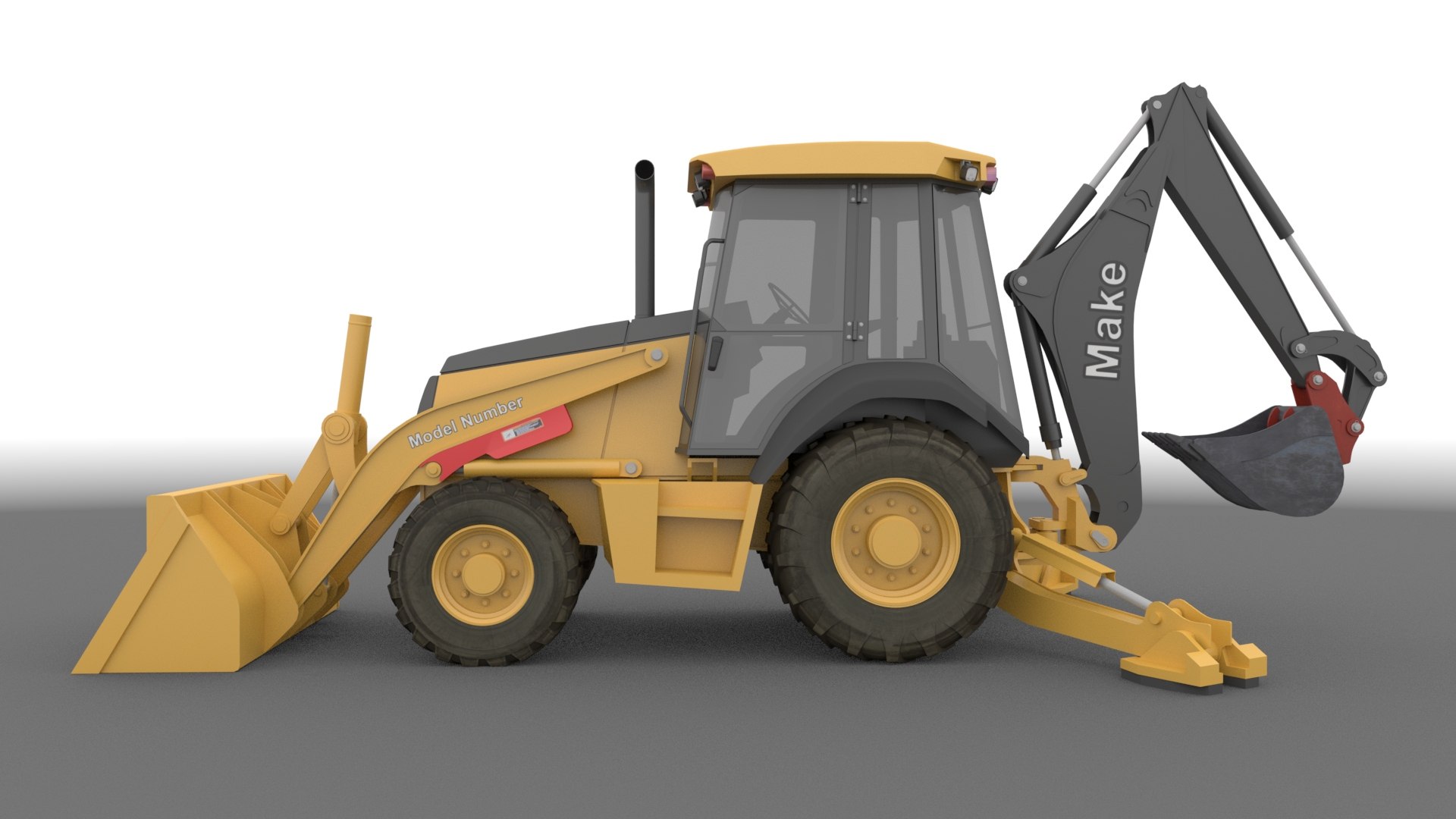 Backhoe Loader 3D Model - TurboSquid 1706362