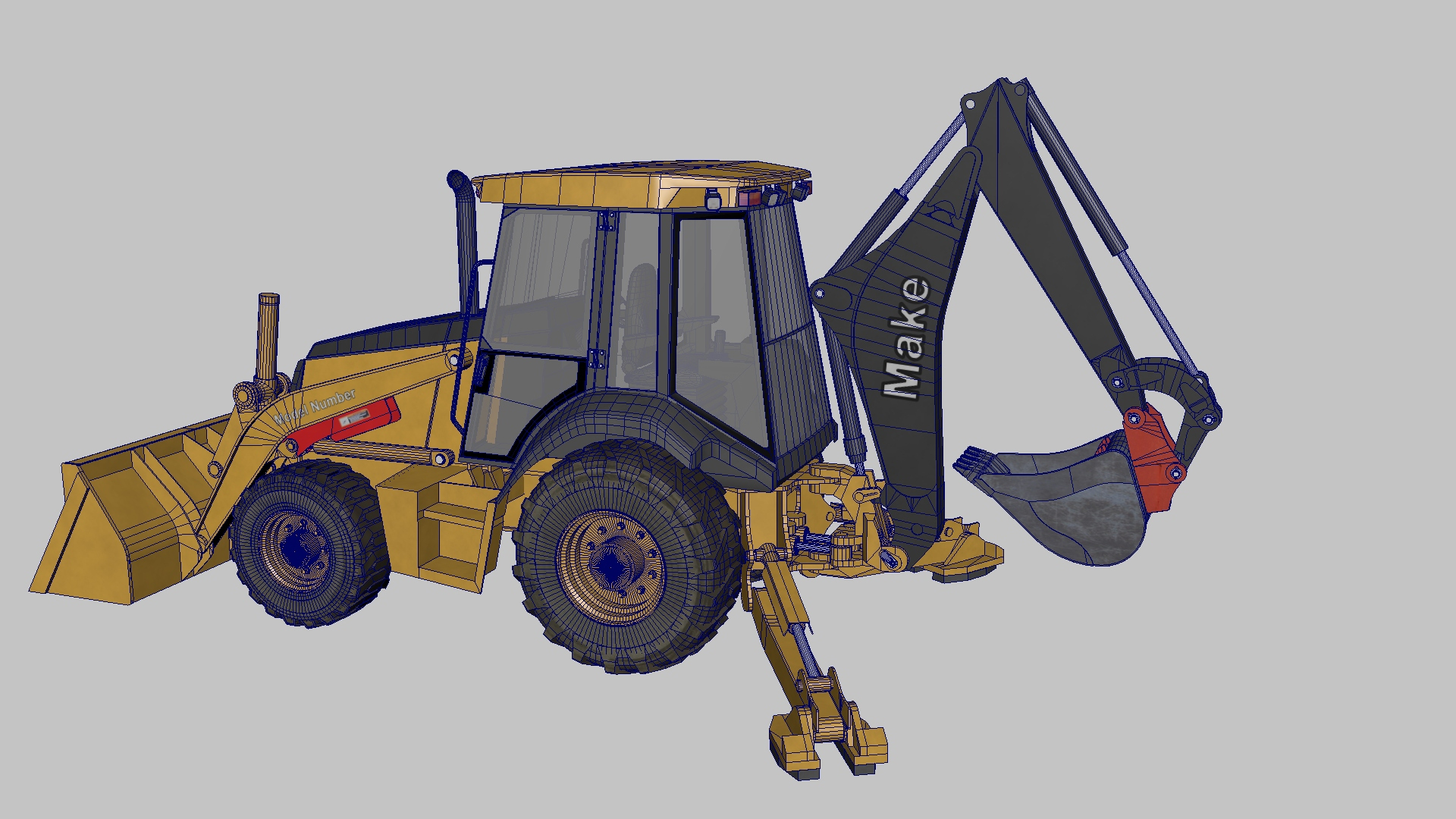 Backhoe loader 3D model - TurboSquid 1706362