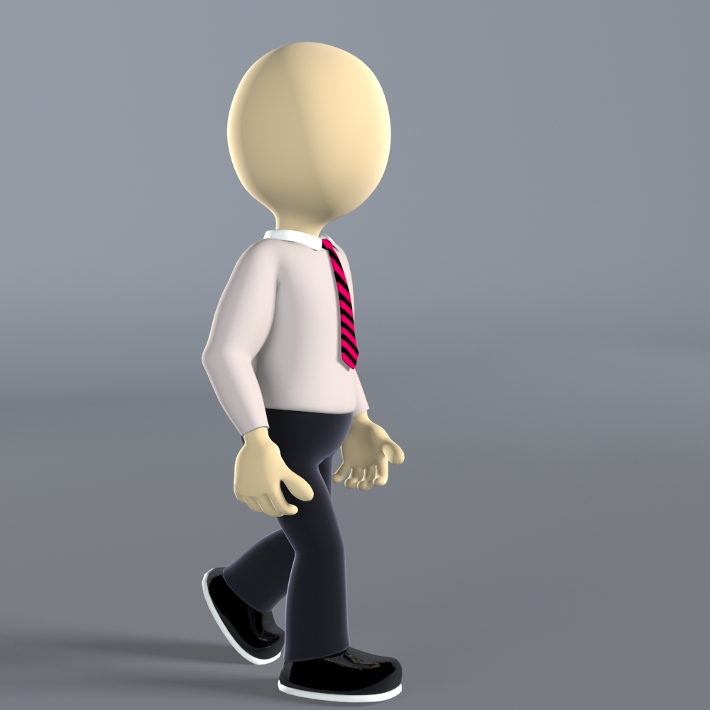 3dsmax character white human stickman