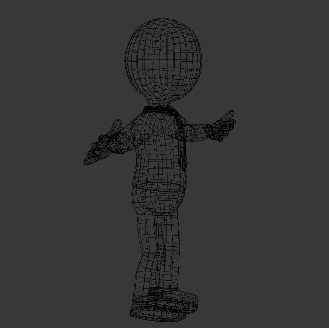 3dsmax Character White Human Stickman