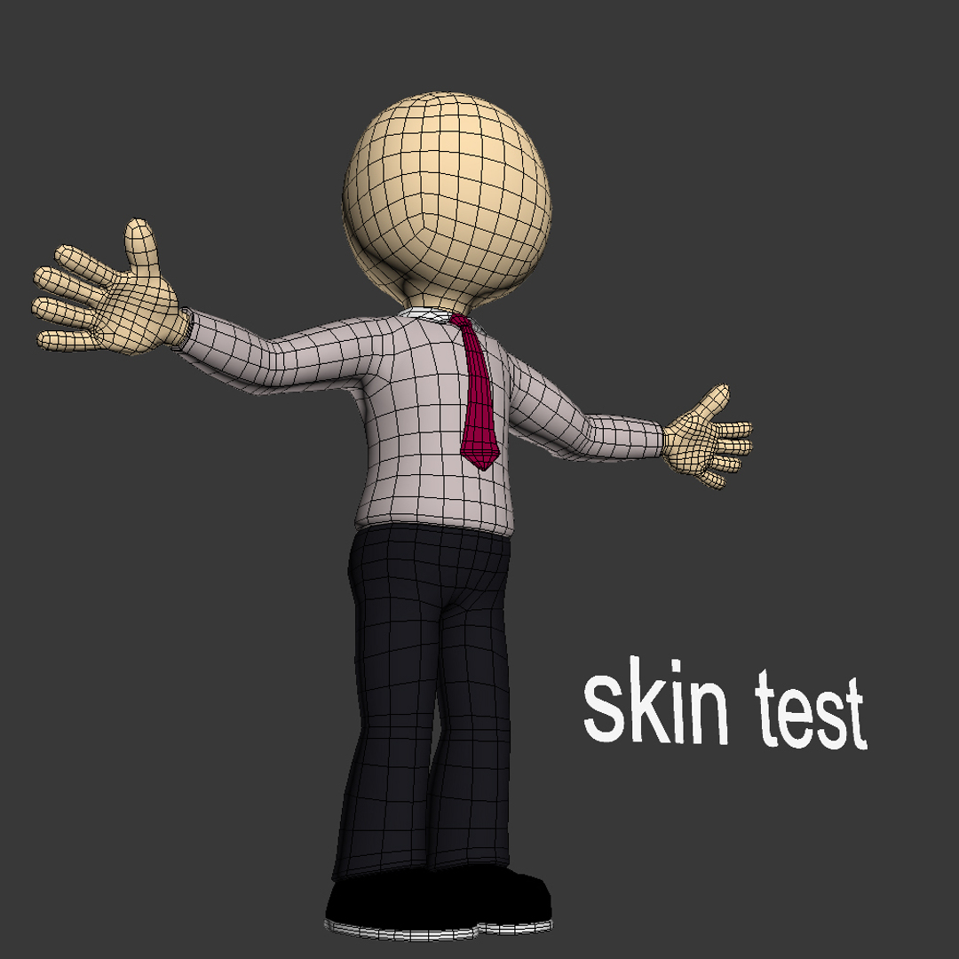 3dsmax Character White Human Stickman