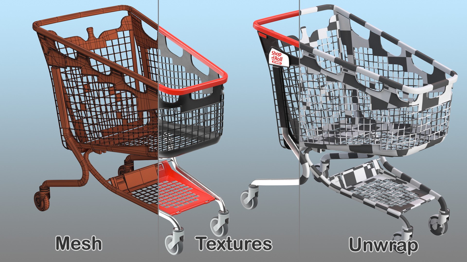 3D araven shopping cart loop - TurboSquid 1603933