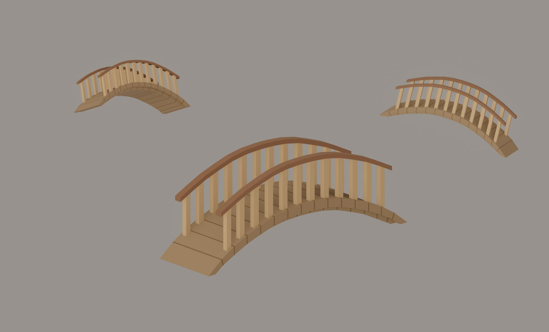 3D Model Low Poly Bridge - TurboSquid 2133149