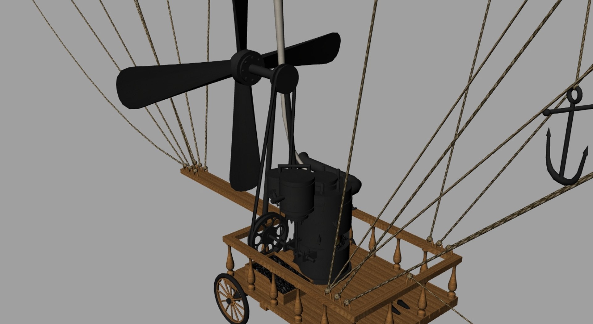 Airship Balloon Dirigible 3d Model