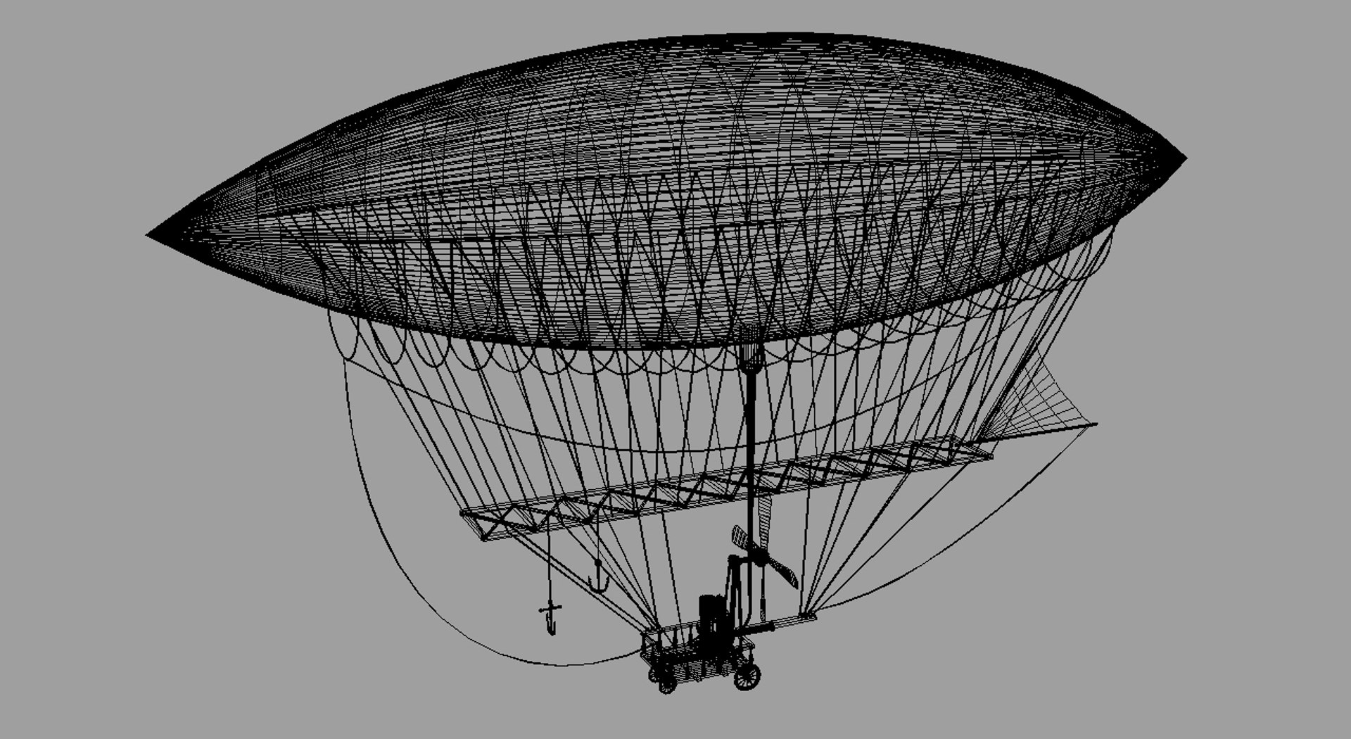 Airship Balloon Dirigible 3d Model