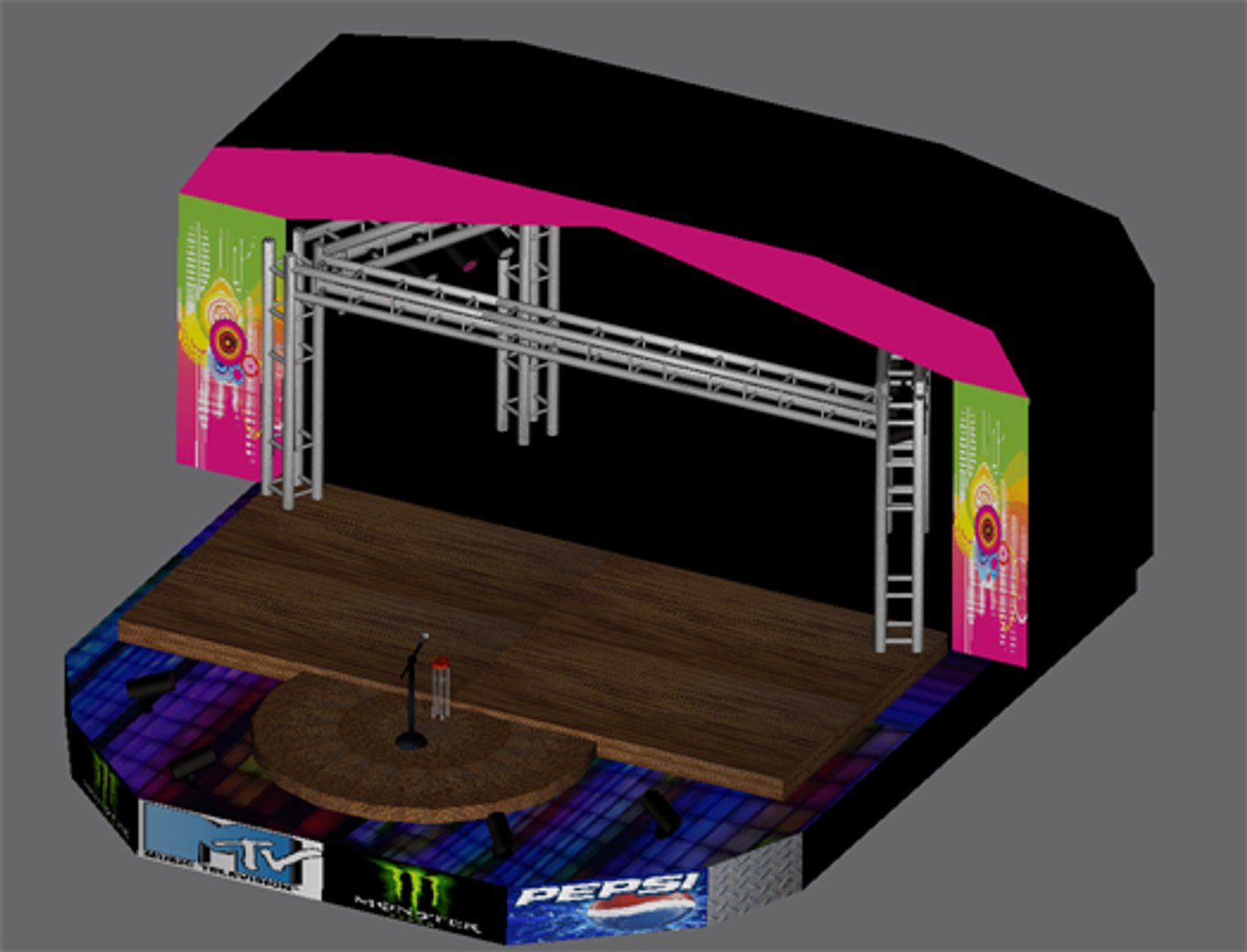 Concert Stage 3d Model
