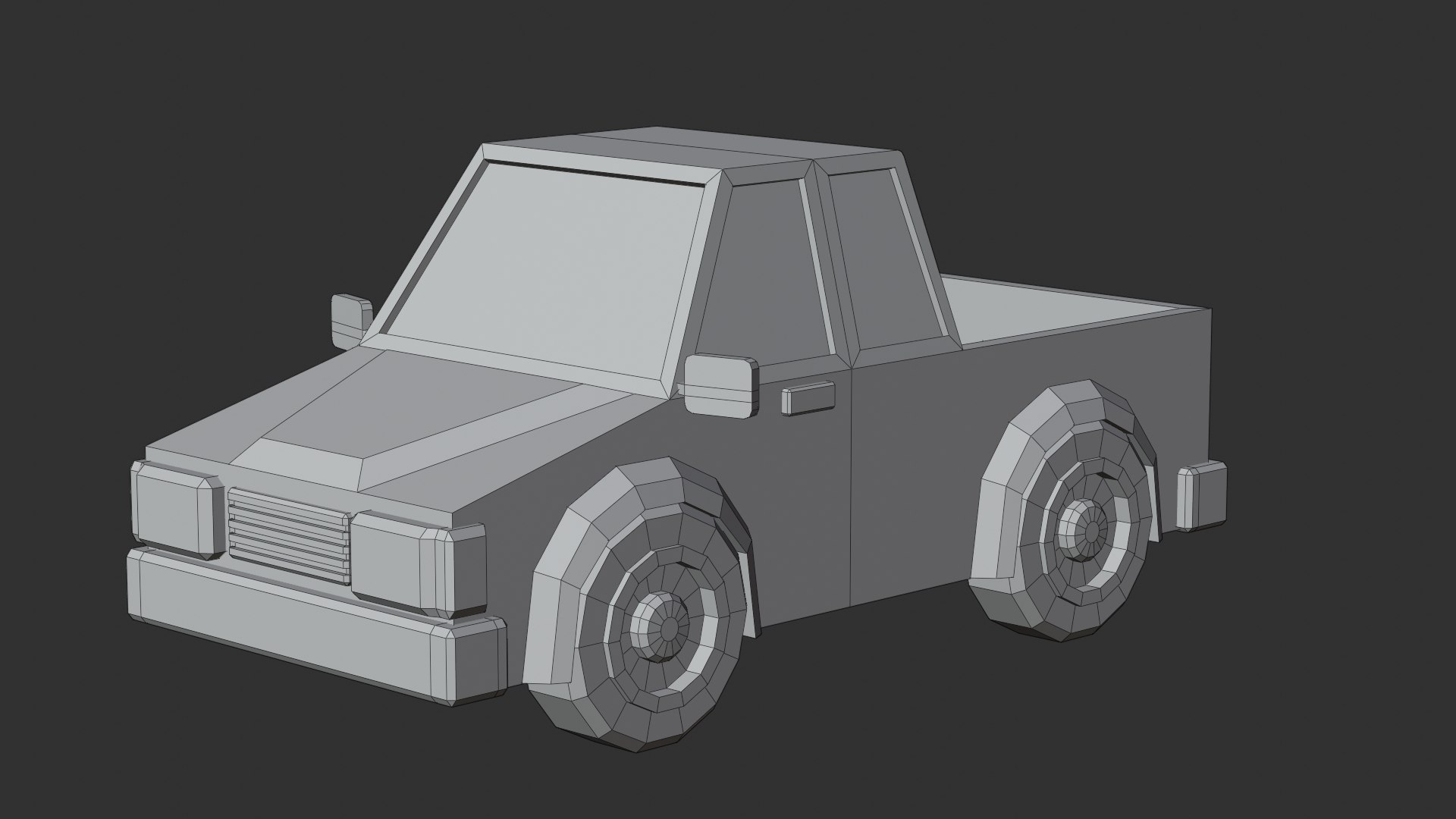 3D Cartoon Low Poly Car 03 - Pickup Truck Model - TurboSquid 2239234