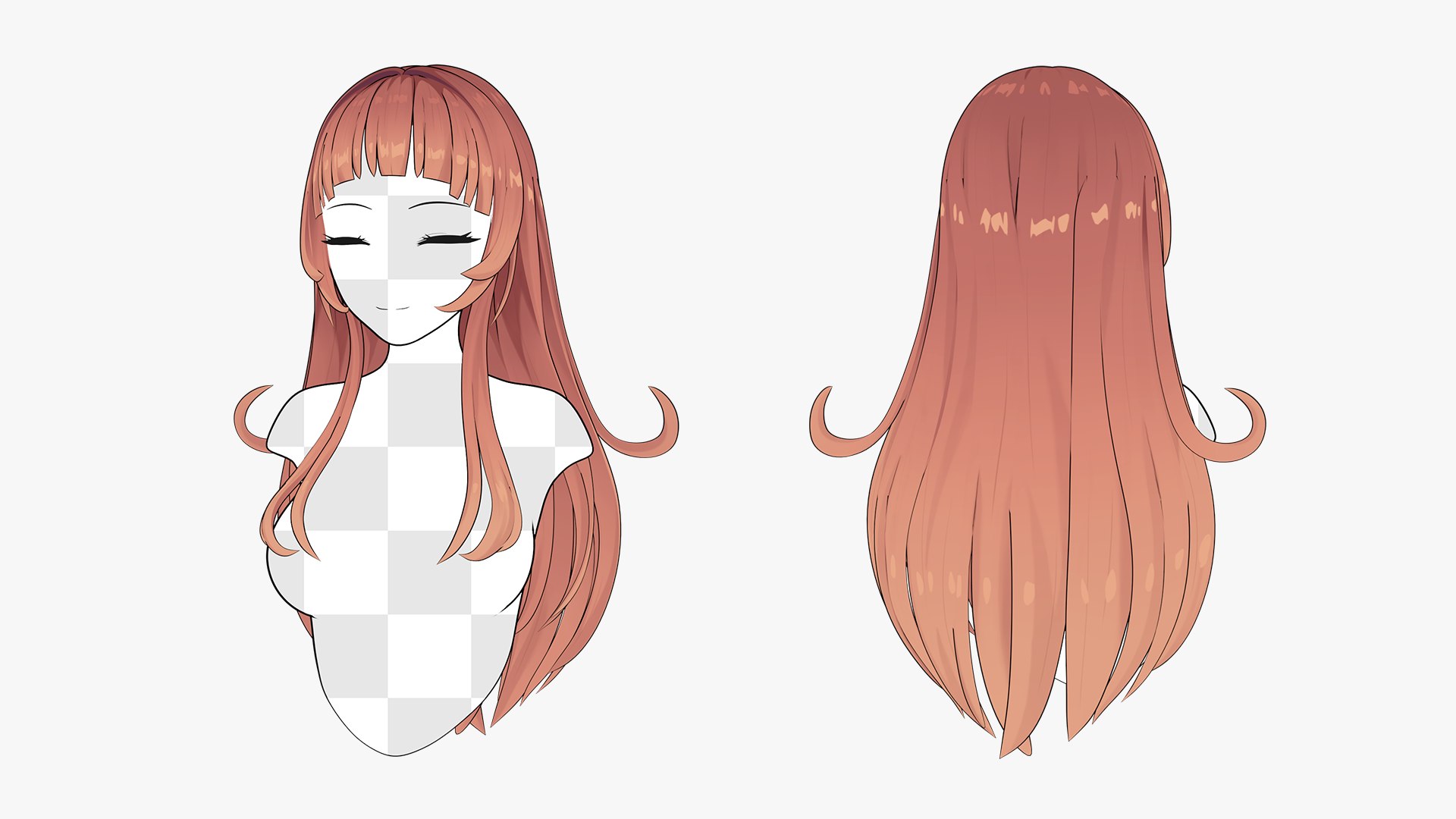 Anime Hairstyle Collection Model - TurboSquid 2299289