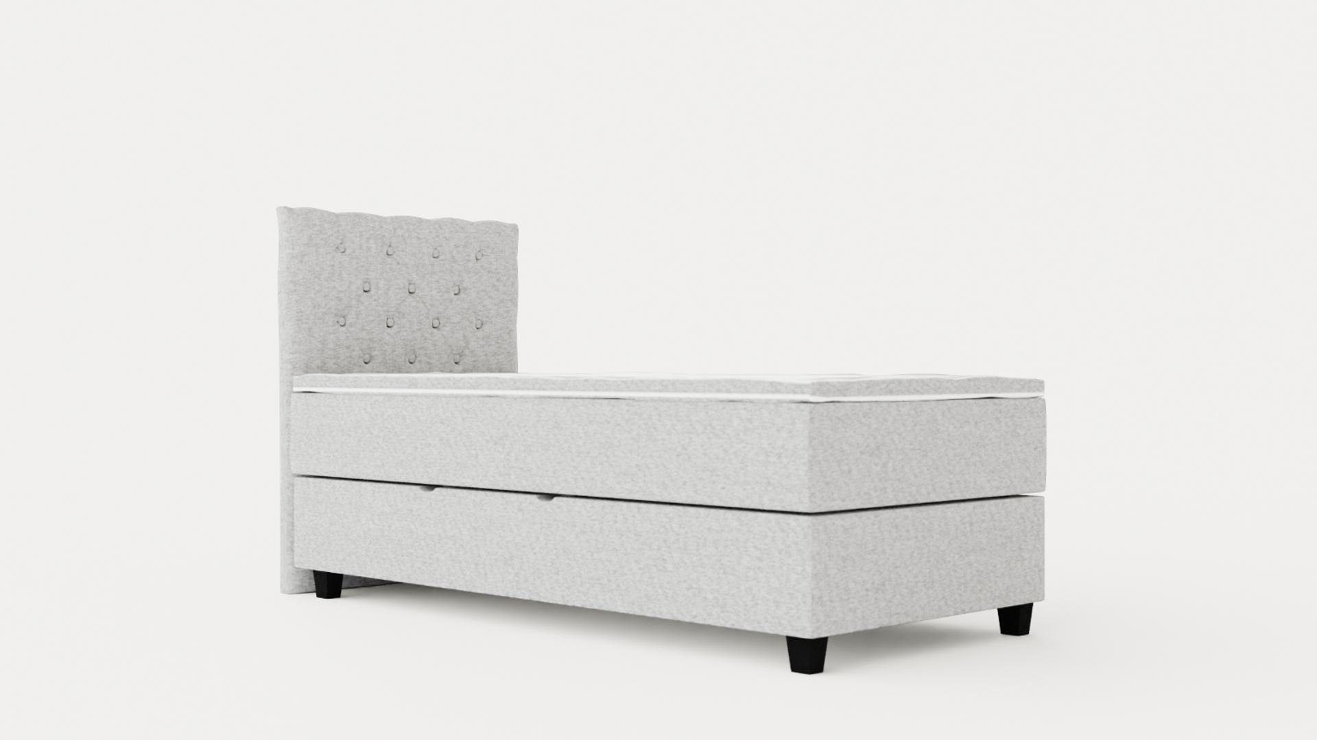 3D Royal Bed Package With Storage90x200 Light Gray - TurboSquid 2232896