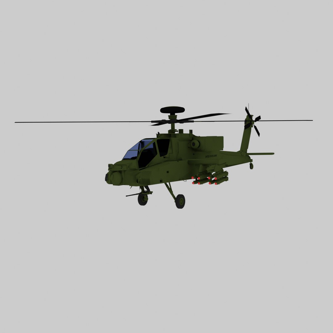 US Army Apache Helicopter 3D Model - TurboSquid 1835159