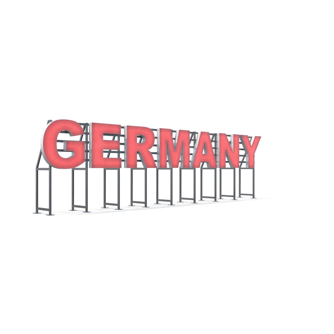3D Country Sign Germany Model - TurboSquid 1804570