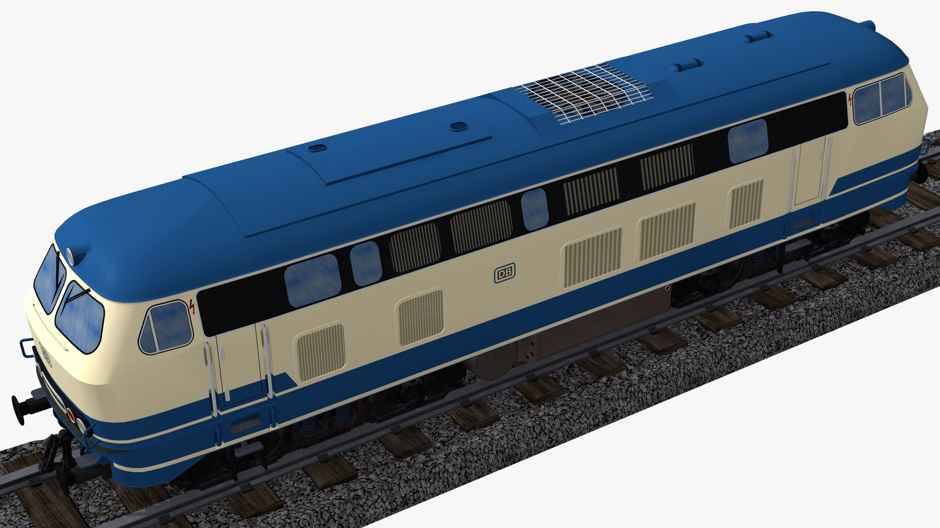 German Db Class 218 Diesel Hydraulic Locomotive 3D - TurboSquid 2053246