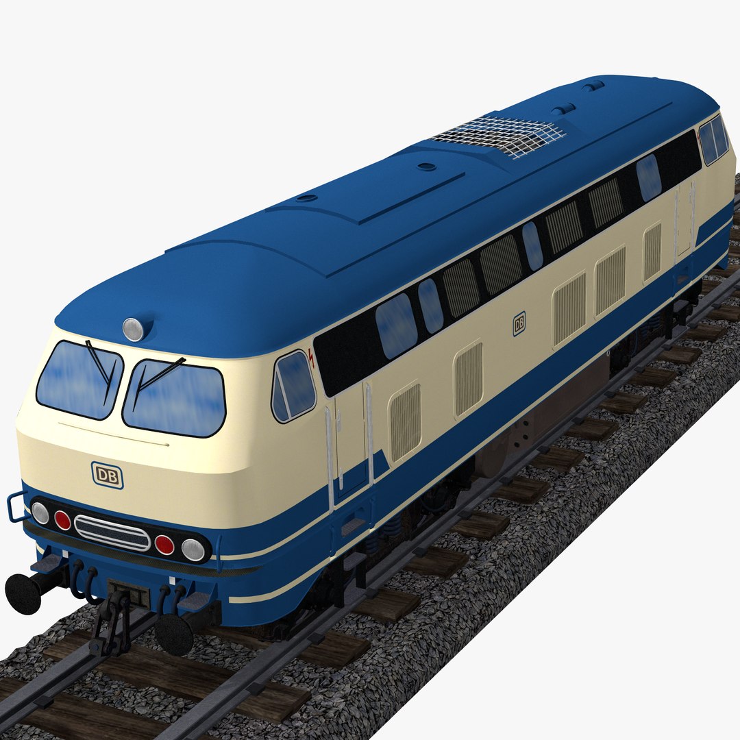 German db class 218 diesel hydraulic locomotive 3D - TurboSquid 2053246