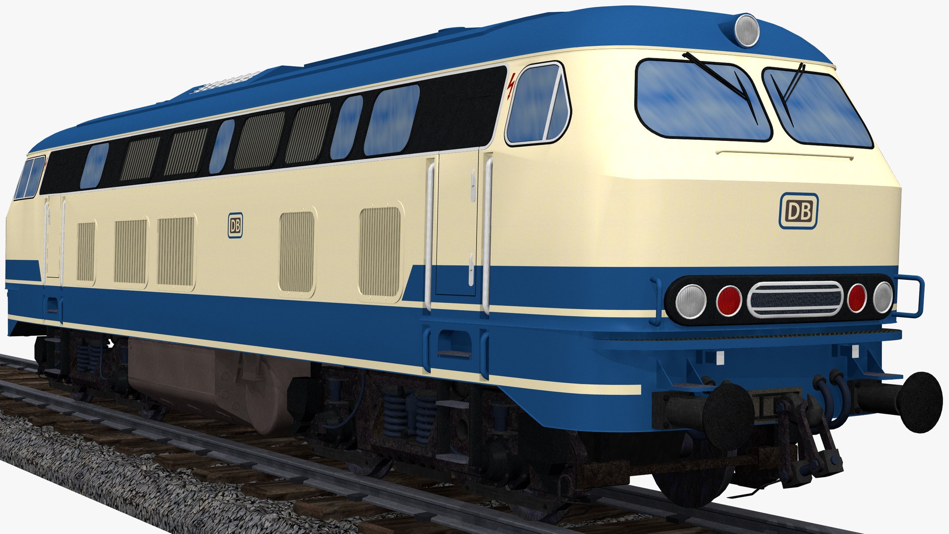 German Db Class 218 Diesel Hydraulic Locomotive 3D - TurboSquid 2053246