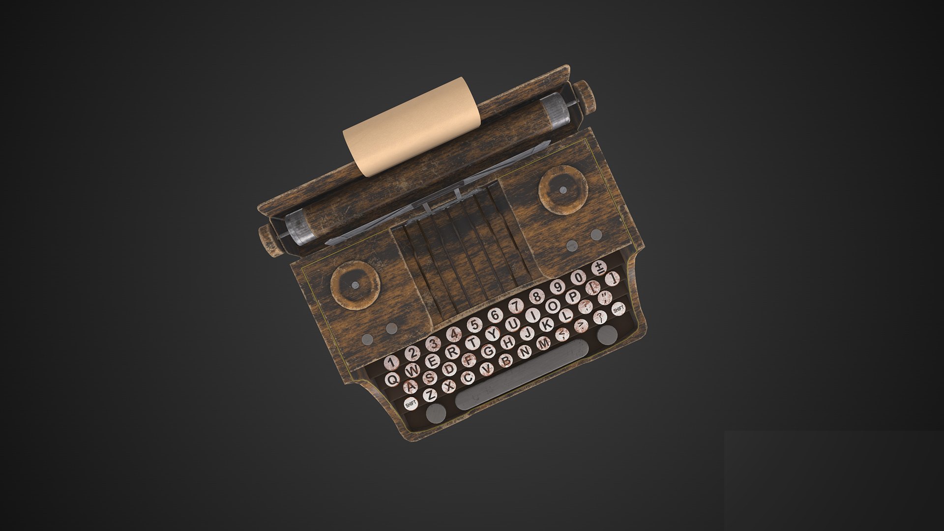 Game Ready Antique Typewriter 3D Model - TurboSquid 2082759