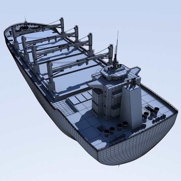 3d model cargo vessel