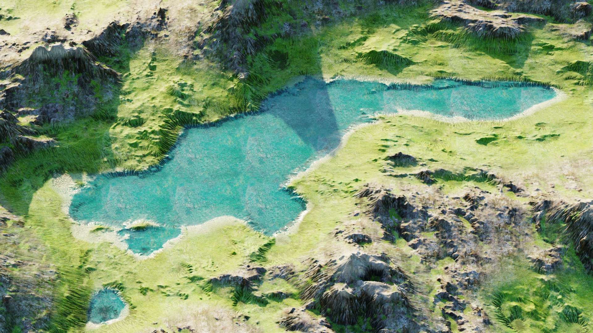 3D Model Lake Mountains Terrain - TurboSquid 1648046