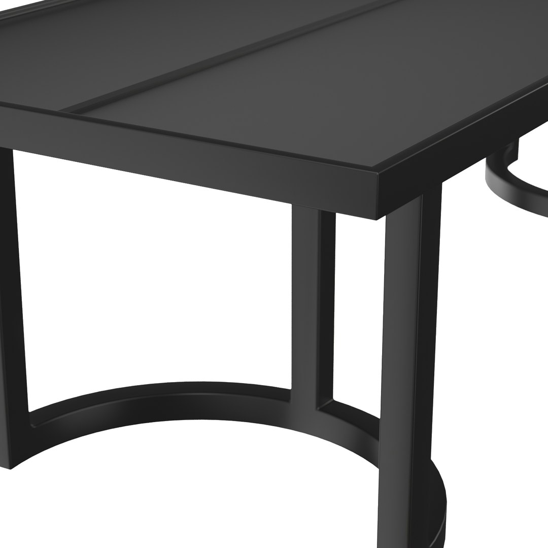 Portofino Aluminum Rectangular Dining Table 3D - TurboSquid 2063202