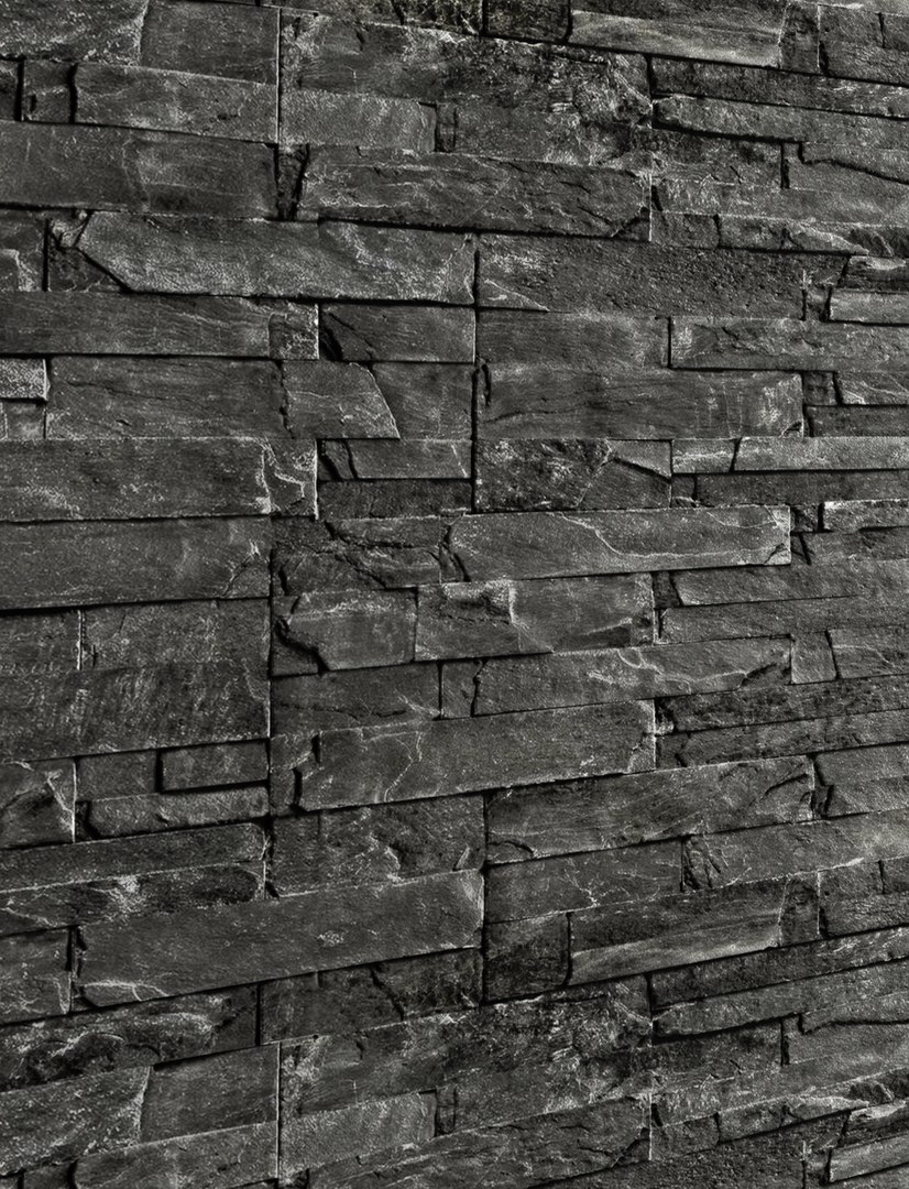 3d Model Stone Slate Black