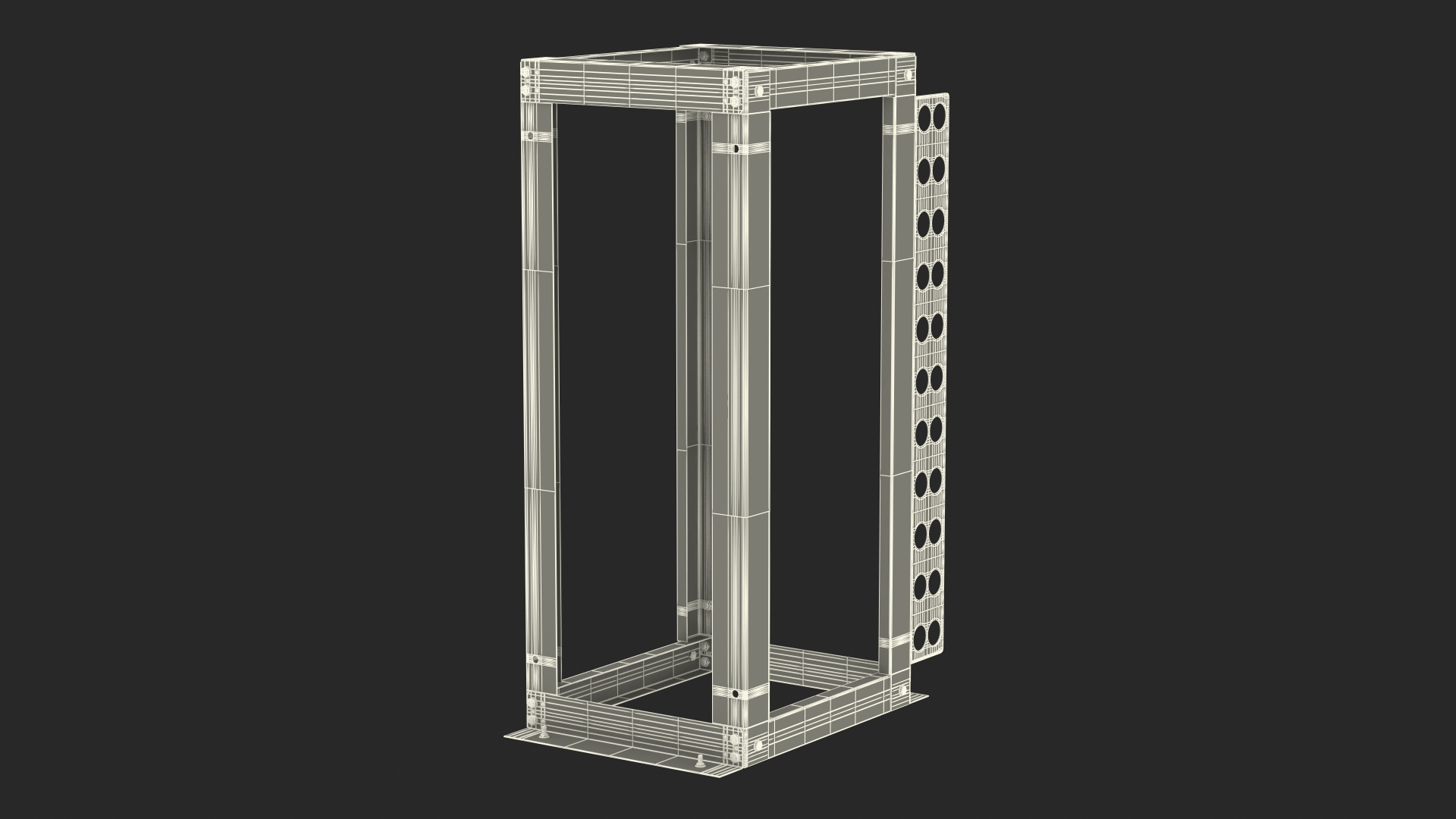3D Open Frame Server Rack 30U Empty - TurboSquid 1848984