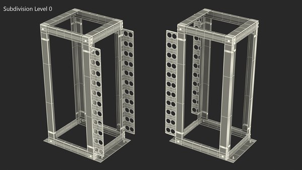 3D Open Frame Server Rack 30U Empty - TurboSquid 1848984
