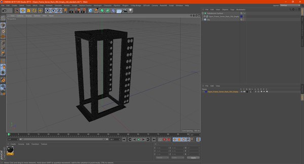 3D Open Frame Server Rack 30U Empty - TurboSquid 1848984