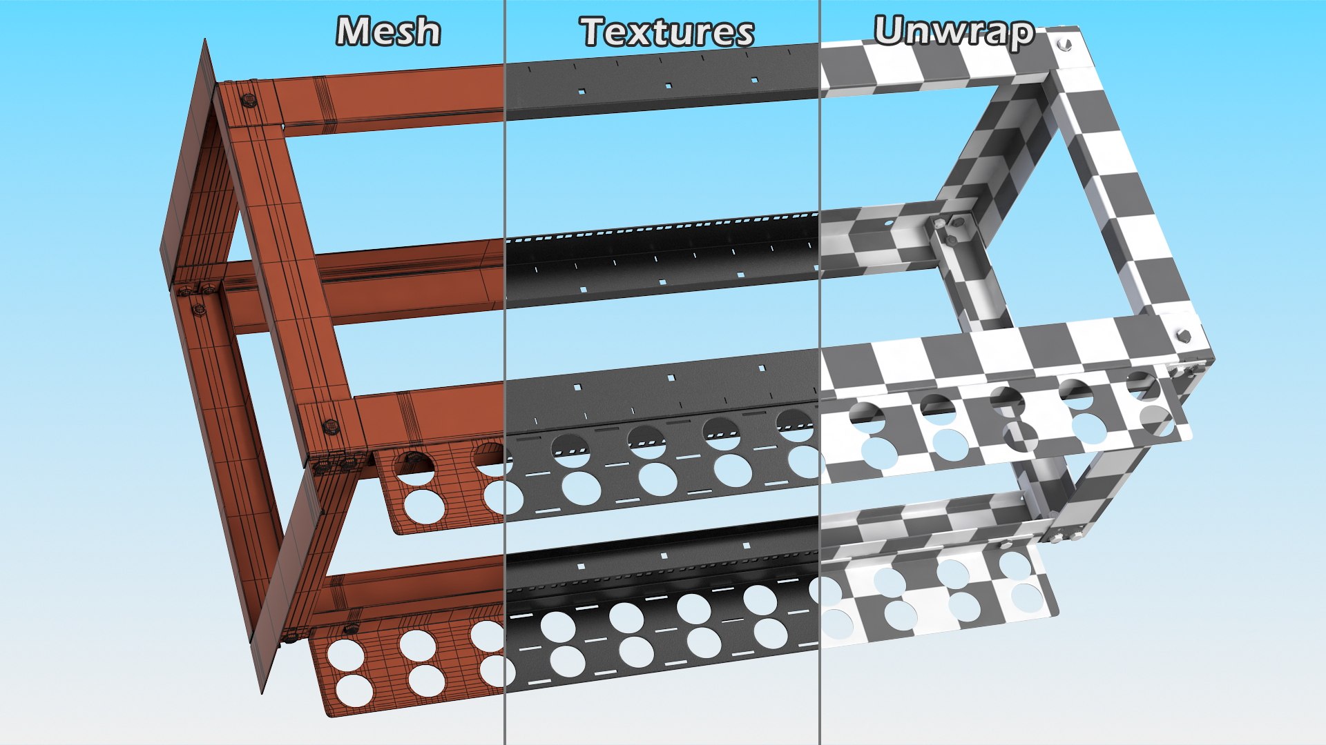 3D Open Frame Server Rack 30U Empty - TurboSquid 1848984