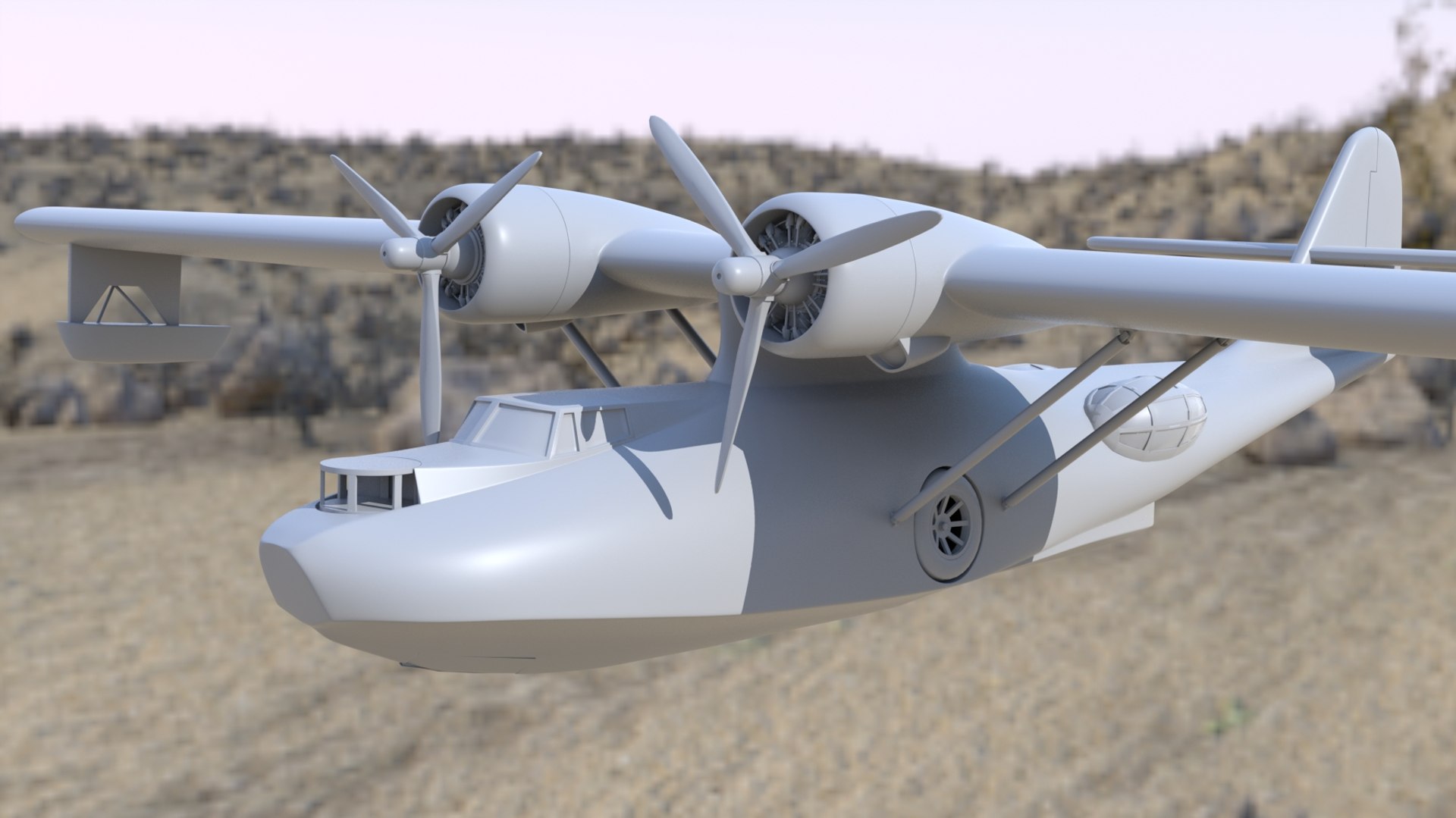 3D Model Consolidated Pby Catalina Flying - TurboSquid 1291522