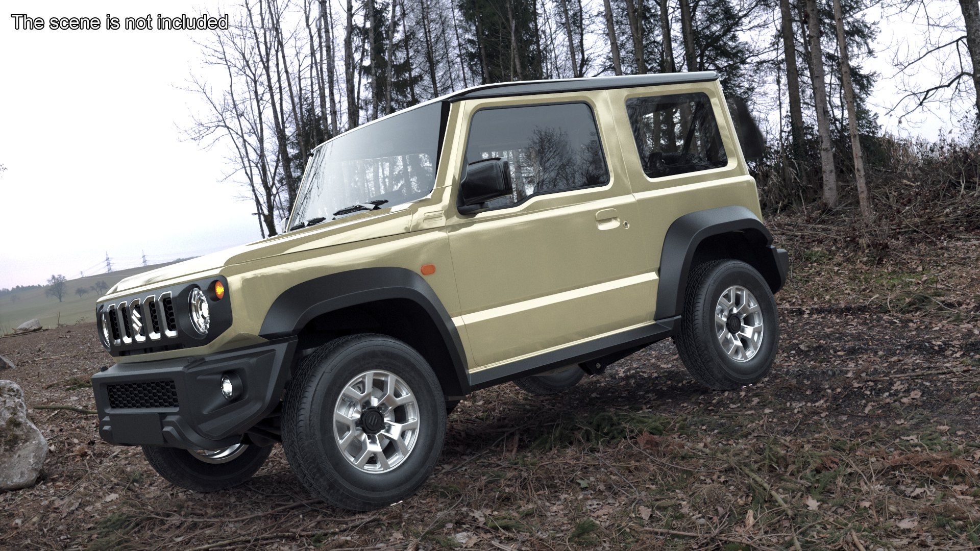 Three Door SUV Suzuki Jimny 2025 Beige Rigged 3D Model - TurboSquid 2381673