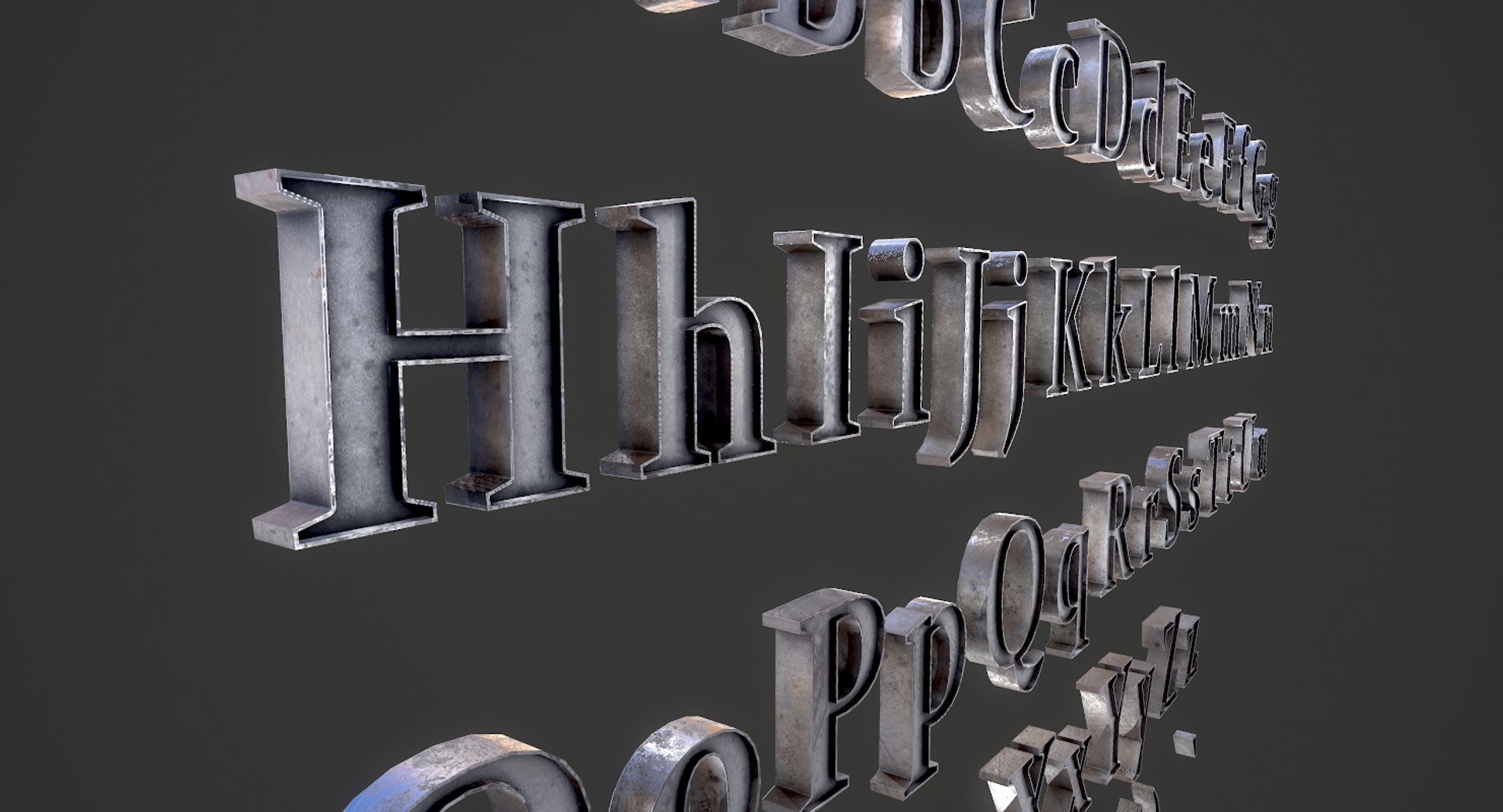 3D Model English Letters - TurboSquid 1501733