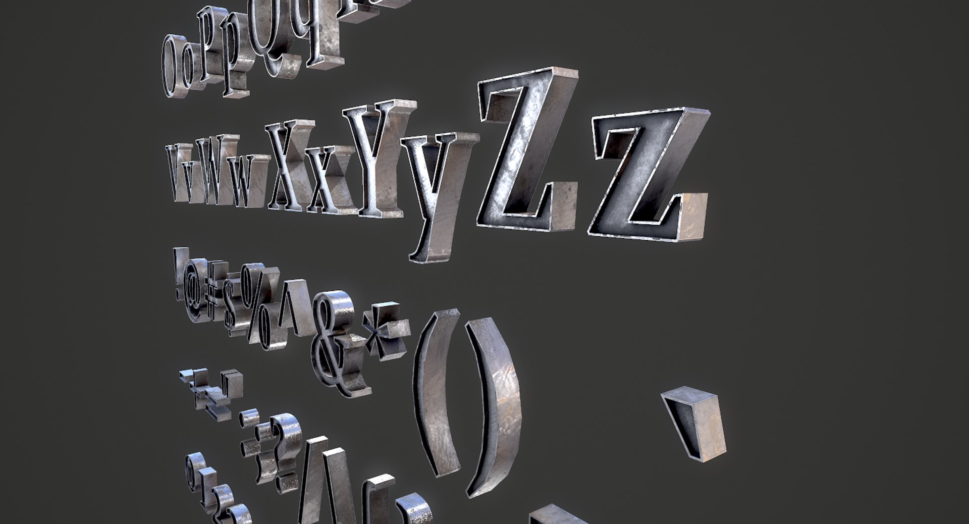 3D Model English Letters - TurboSquid 1501733
