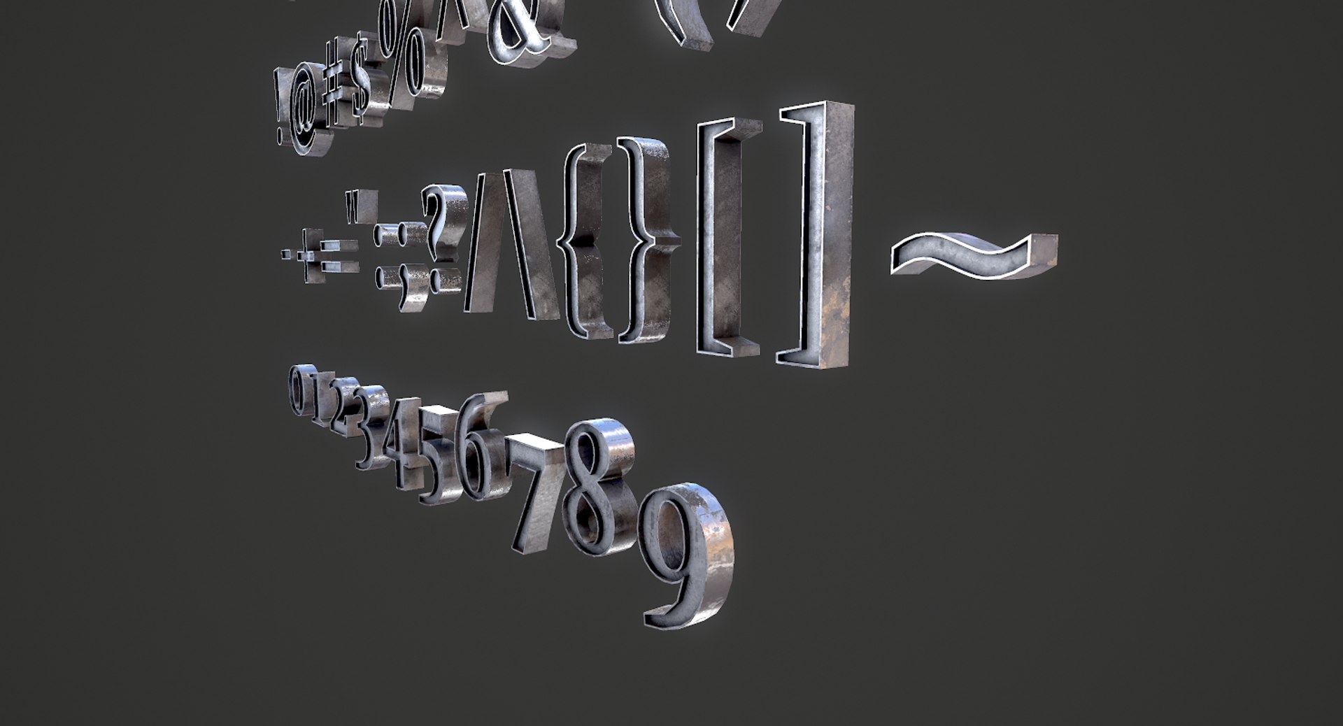 3D Model English Letters - TurboSquid 1501733