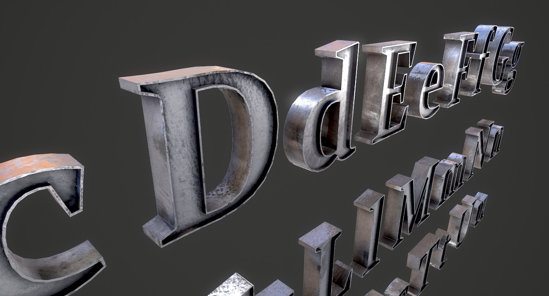 3D Model English Letters - TurboSquid 1501733