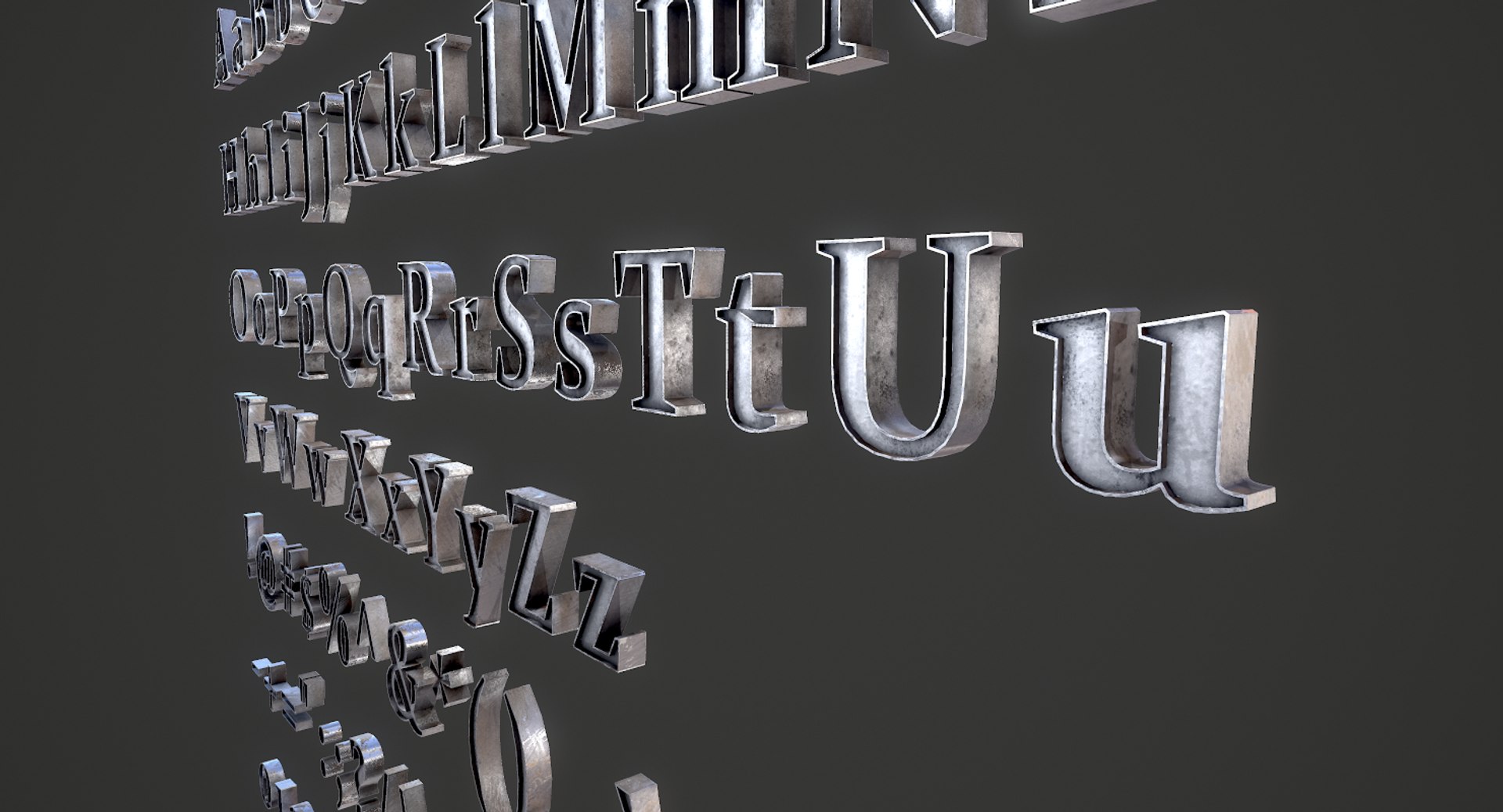 3D Model English Letters - TurboSquid 1501733