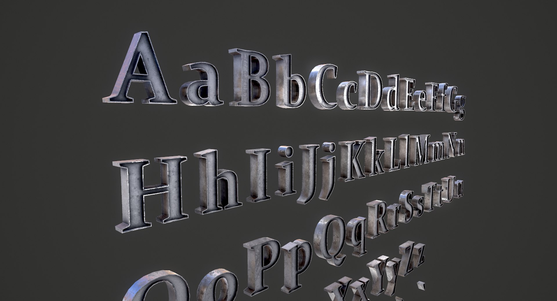 3D Model English Letters - TurboSquid 1501733