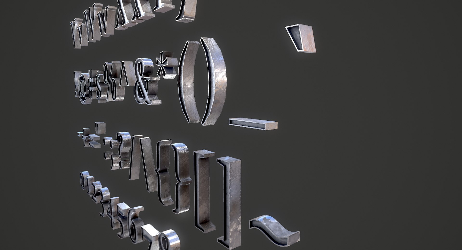 3D Model English Letters - TurboSquid 1501733